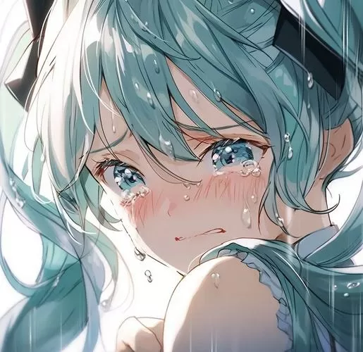 初音未来翻白眼流口水流眼泪图标