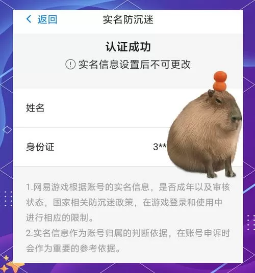 网易游戏修改实名认证截图