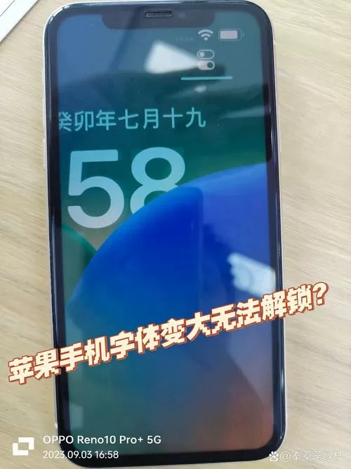 苹果手机字体过大无法解锁怎么办截图