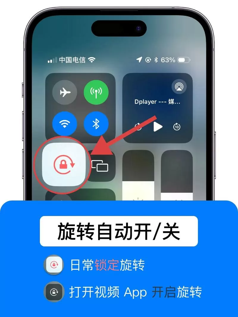 苹果手机自动横屏怎么关掉图标