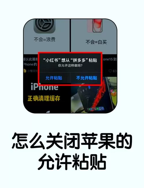 如何关闭iphone粘贴提示图标