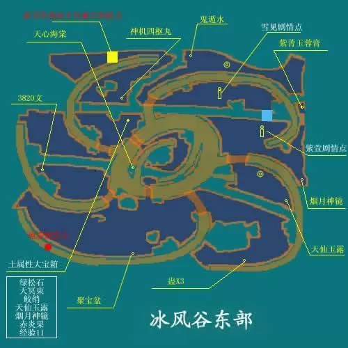 仙剑三冰风谷迷宫走法图标