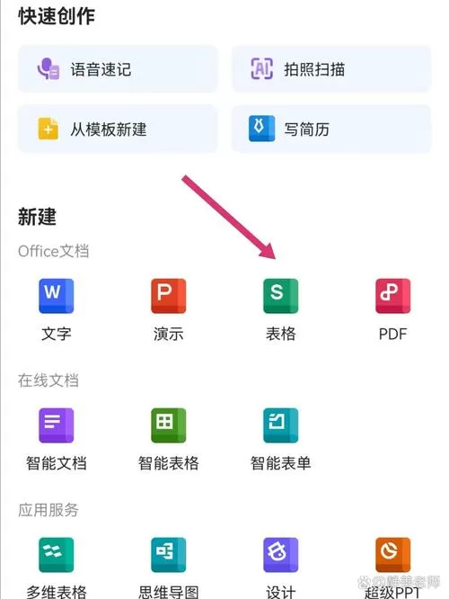 在手机上怎么制作表格教程