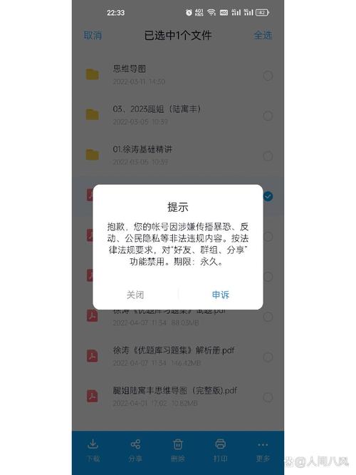 百度网盘显示有违规内容无法下载截图
