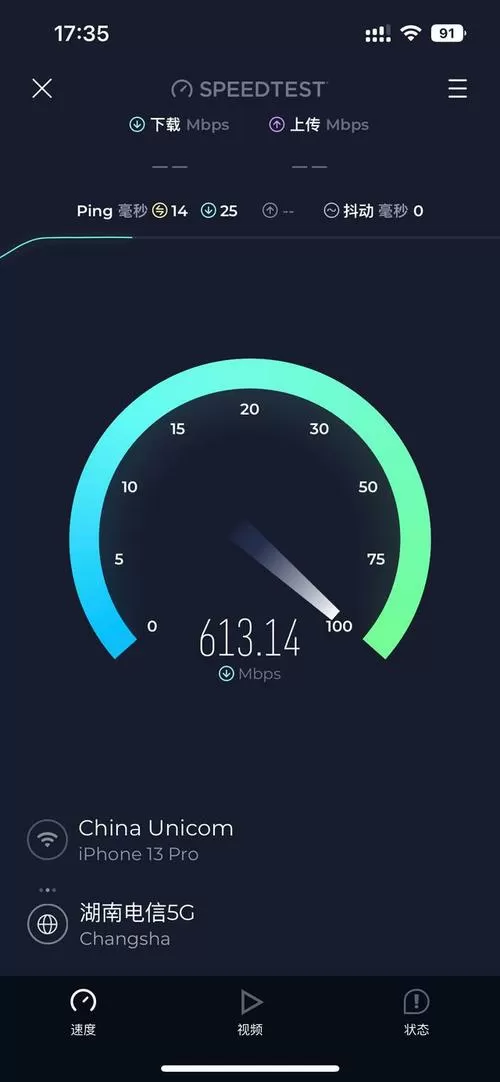 显示实时网速截图