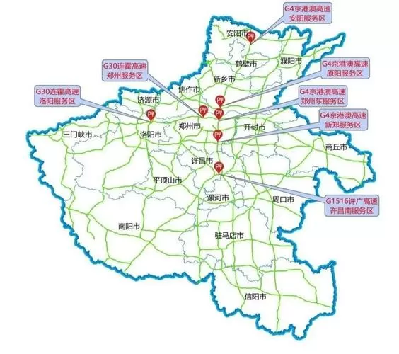 河南交通地图高速路线图标