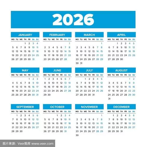 2026年日历表简笔画