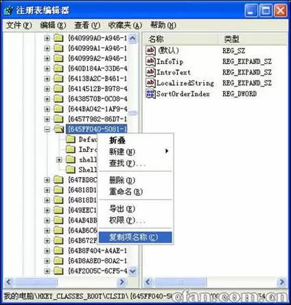 注册表无法删除所有指定的值截图