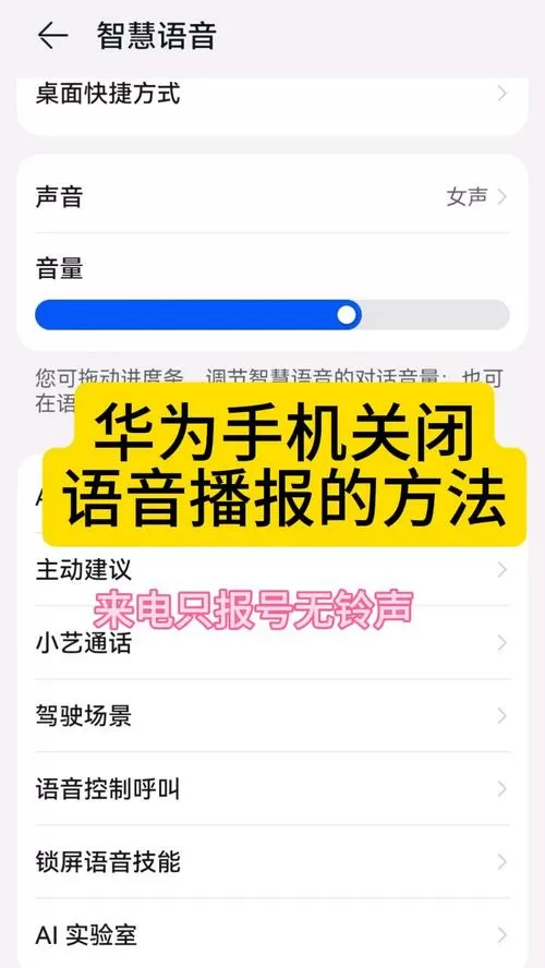 华为手机出现语音解说怎么样关掉图标