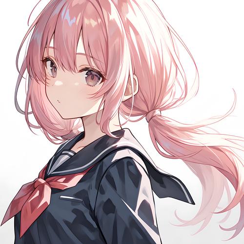 JK漫画头像是粉头旧版免费图标
