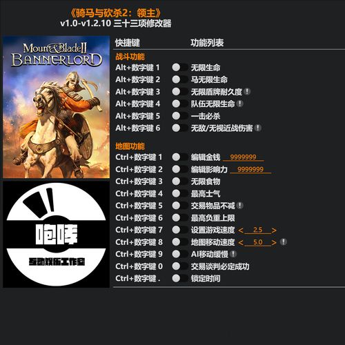 骑马与砍杀2霸主修改器