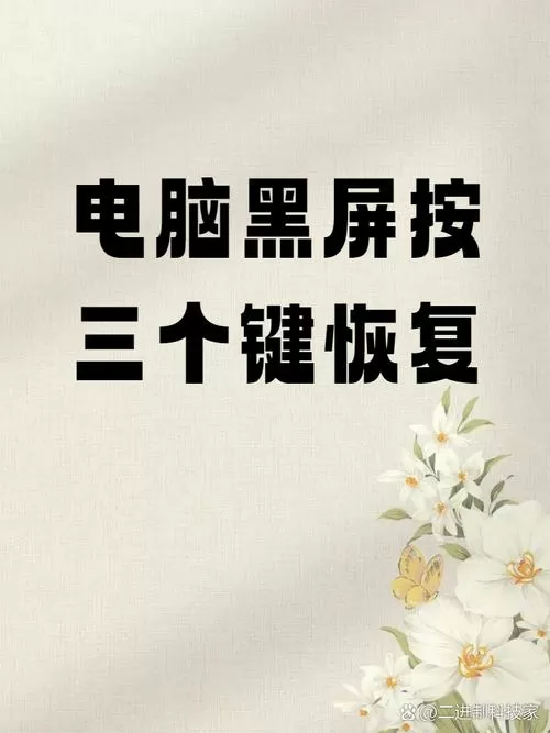 电脑开机黑屏按什么键恢复截图