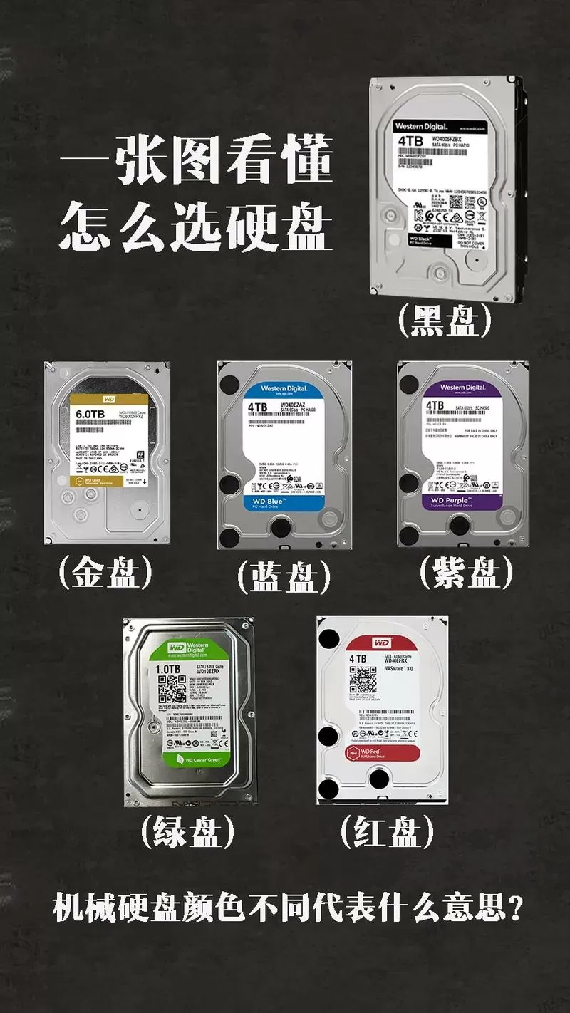 硬盘红盘绿盘紫盘黑盘哪个好图标