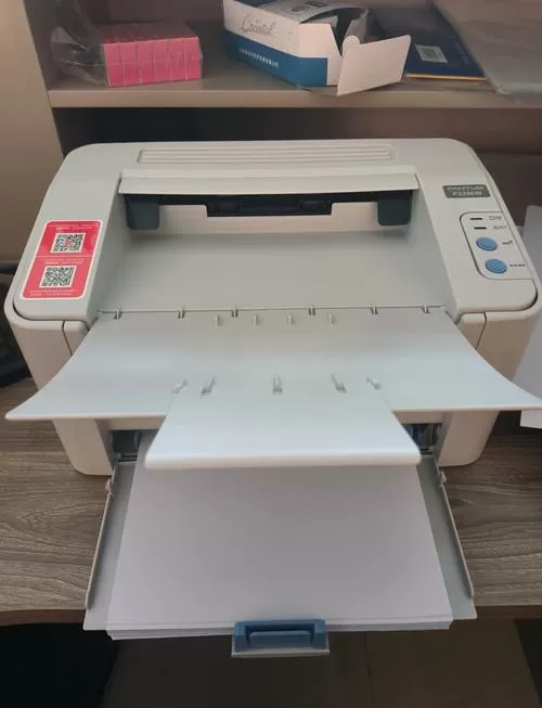 奔图打印机打印出来有条纹截图