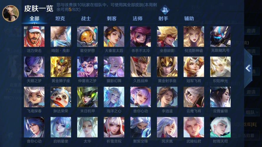 王者vip10皮肤共享有次数吗截图