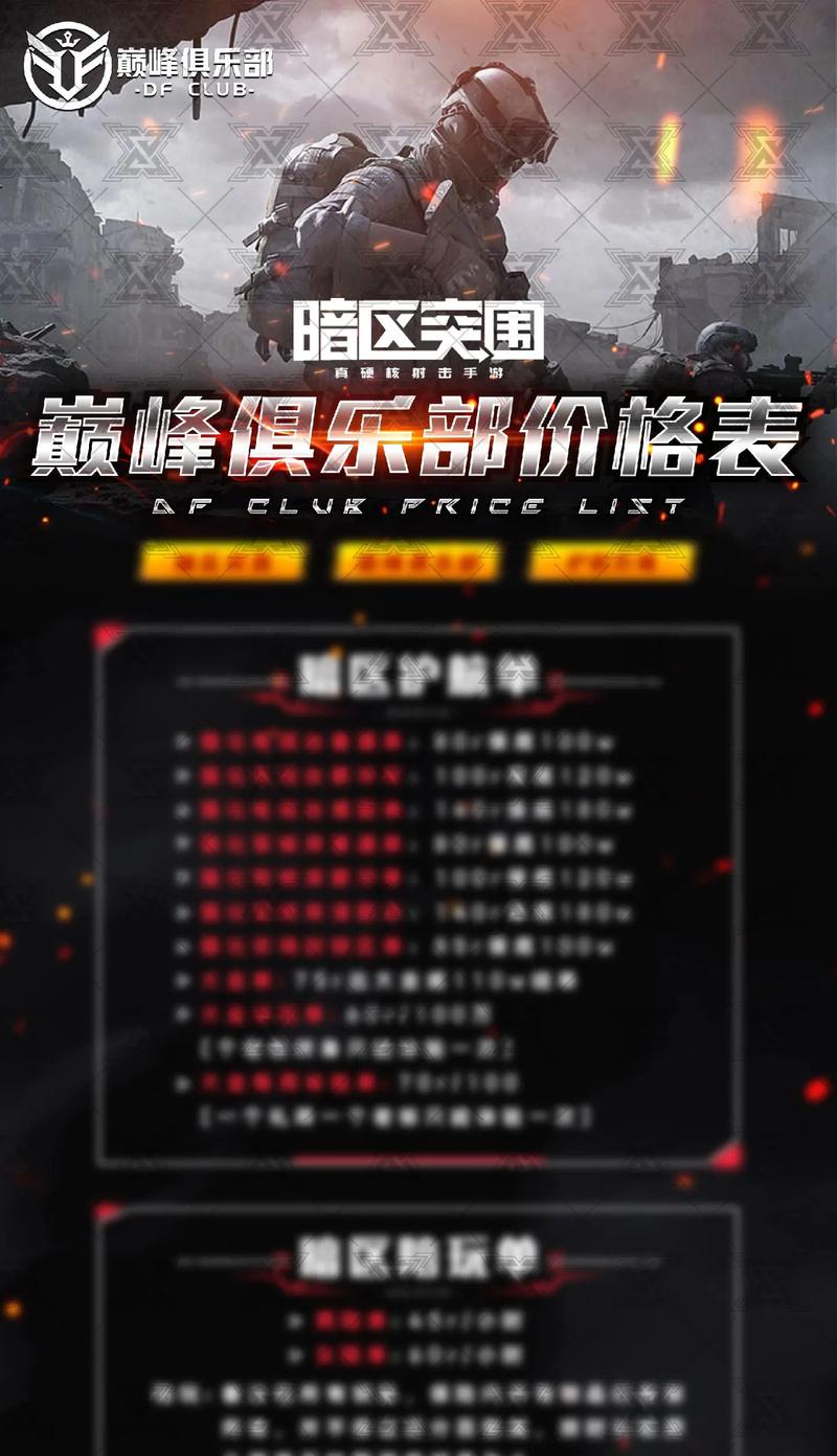 暗区突围外挂价格截图