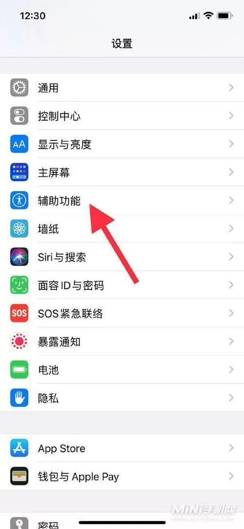 苹果如何设置右滑返回图标