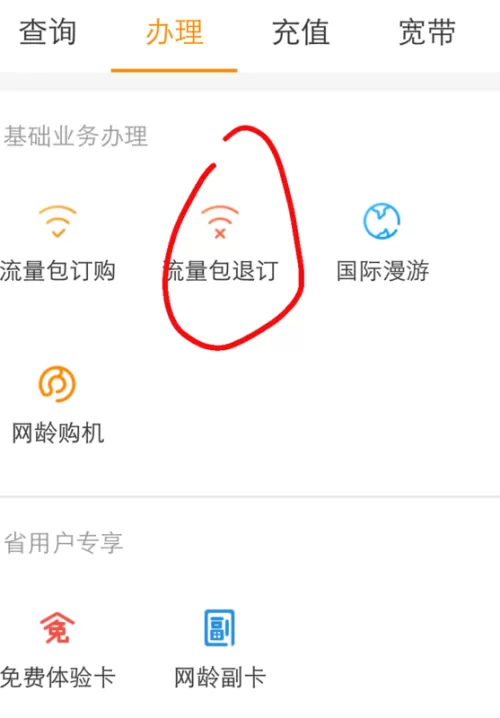 怎么取消订购的流量包图标