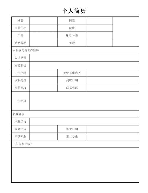 会计应聘简历模板表格图标