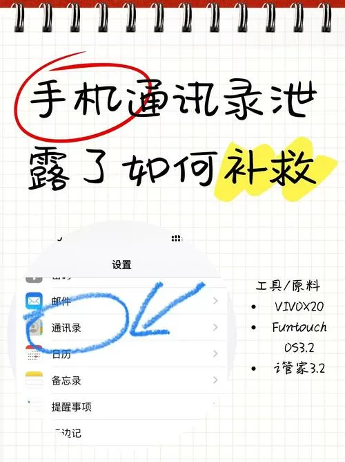手机通讯录泄露了如何补救图标