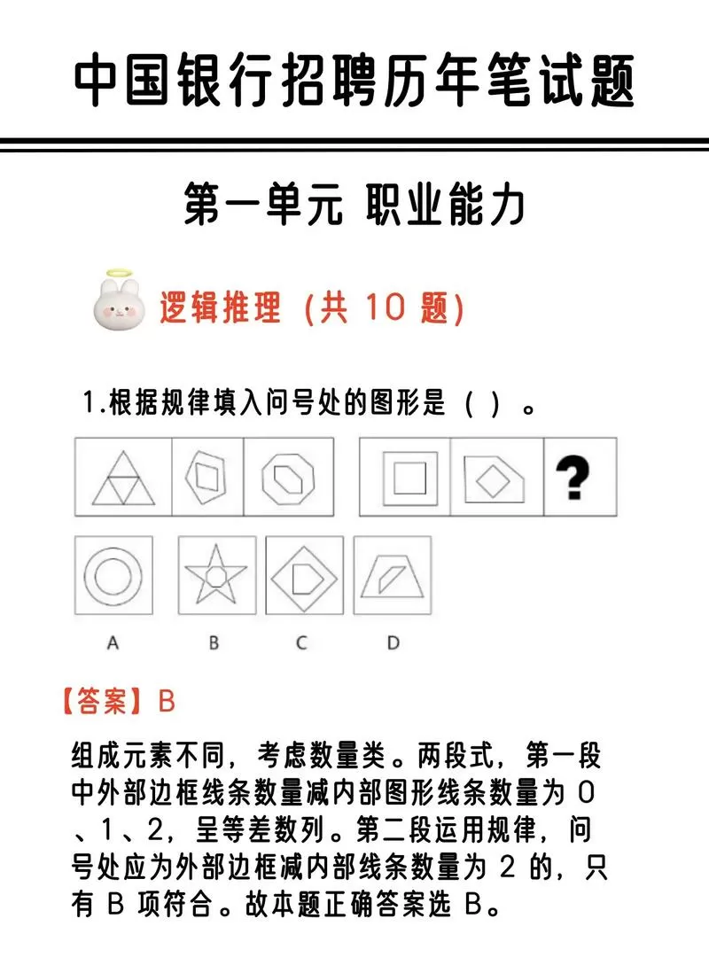 银行笔试必背100题及答案