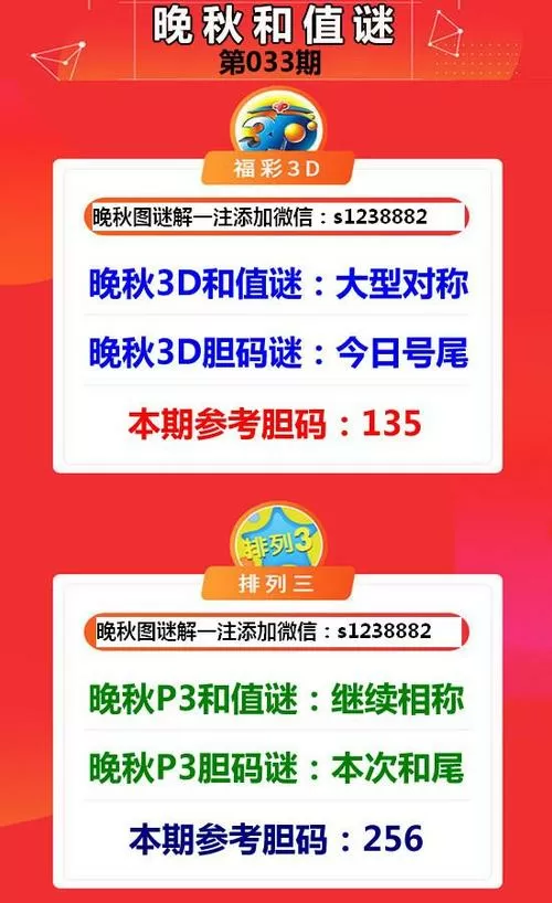 晚秋3d和值谜图标
