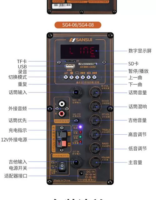 山水音响一键消原音怎么用图标