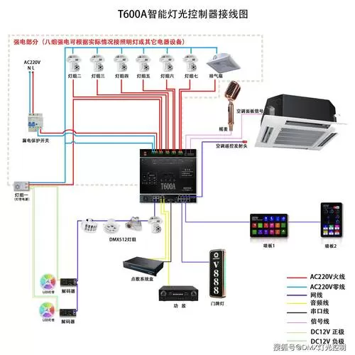 智能灯光控制器怎么接线方法图解截图