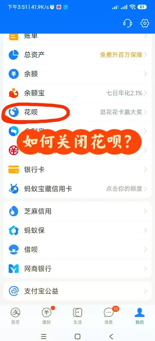 支付宝怎么设置不自动还款花呗图标