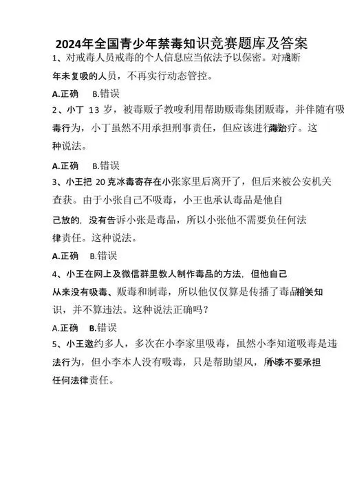 2024禁毒知识答题及答案图标