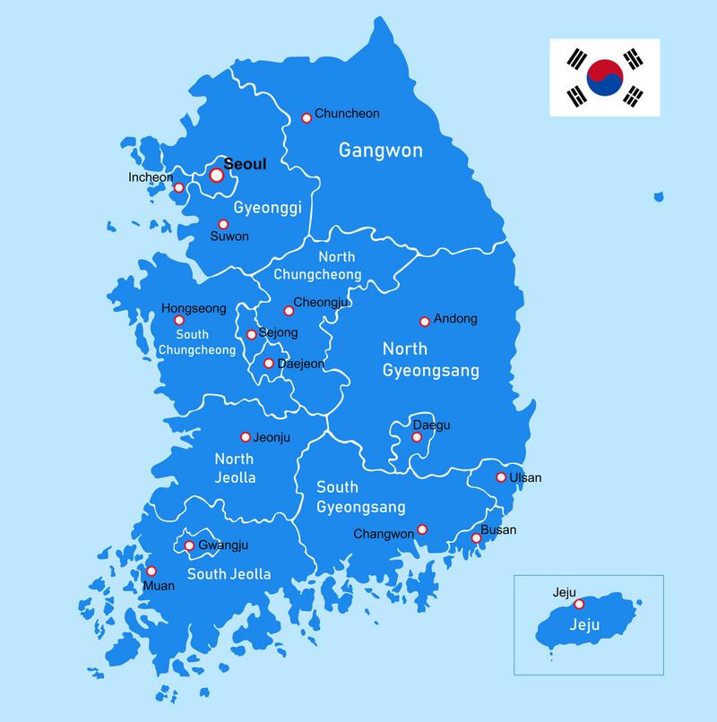 韩国地图高清全图图标
