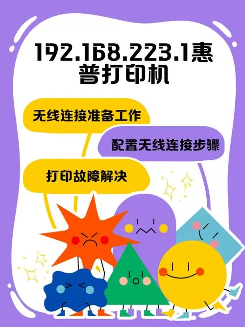 192.168.223.1惠普打印机设置截图
