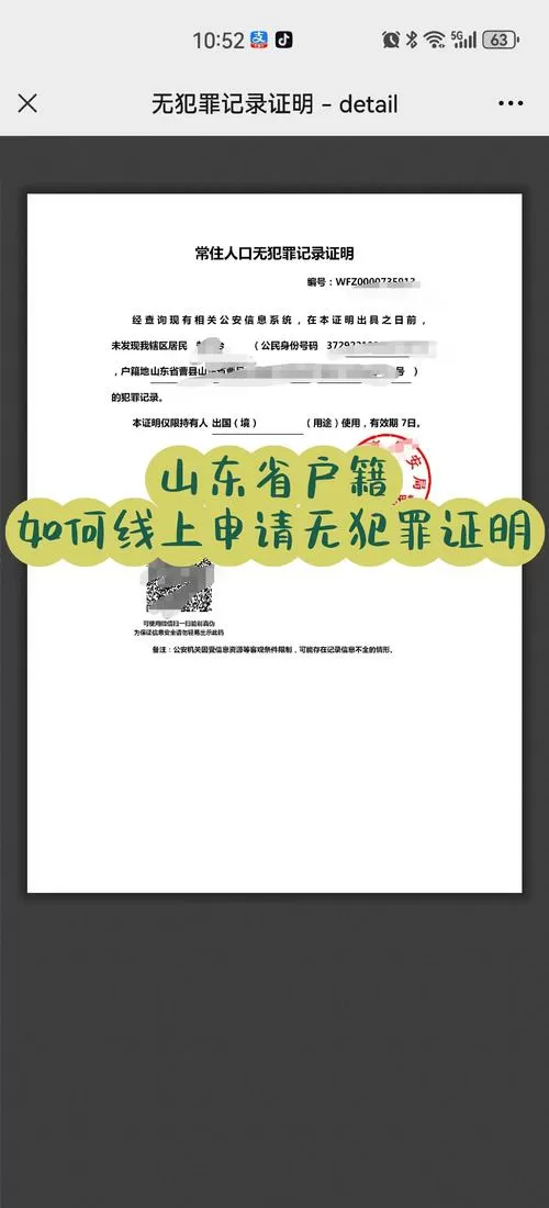 爱山东无犯罪证明怎么开图标