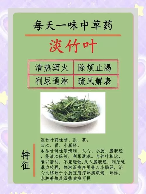 淡竹叶的作用与功能主治图标