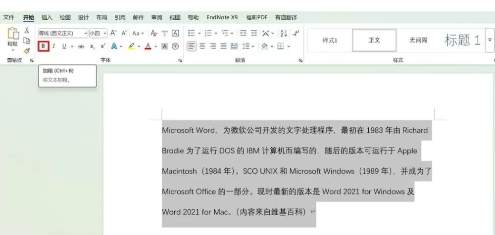 word怎么一直加粗图标