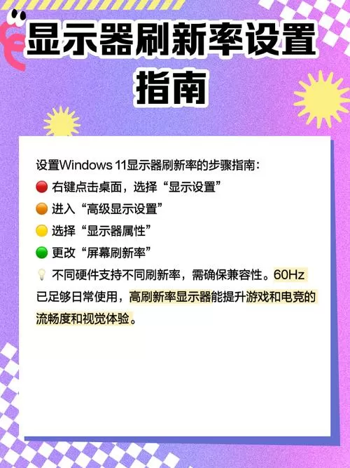 查看显示器刷新率