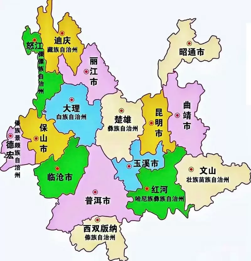 云南地图西双版纳在什么位置图标