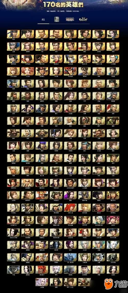 无双大蛇3全170人图鉴图标