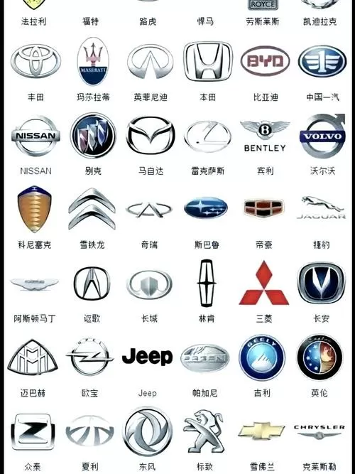 汽车标志大全图片大全图标