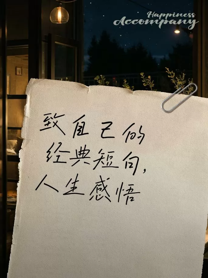 人生感言经典短句