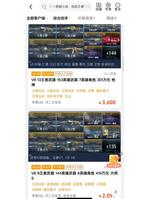 穿越火线成品号出售