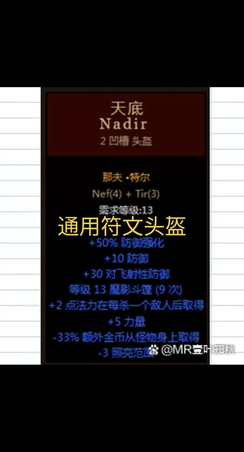 暗黑2帽子符文之语公式大全图标