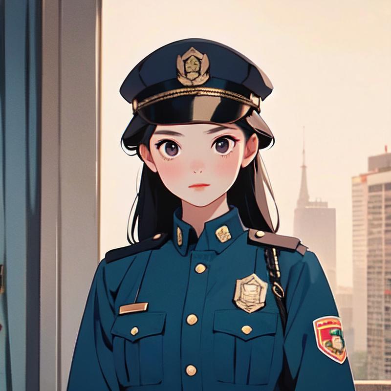 动漫女孩警察截图