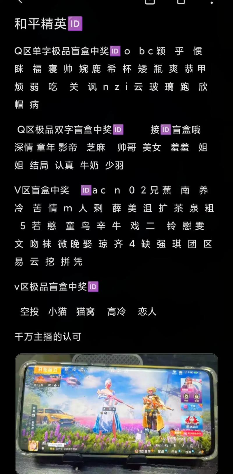 和平精英单字id生成器可复制极速版图标