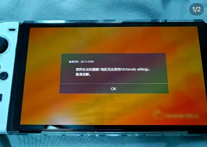 switch 由于发生错误 软件已关闭截图