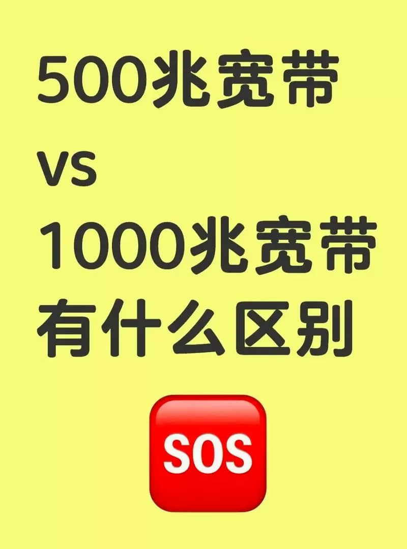 宽带600兆和1000兆区别