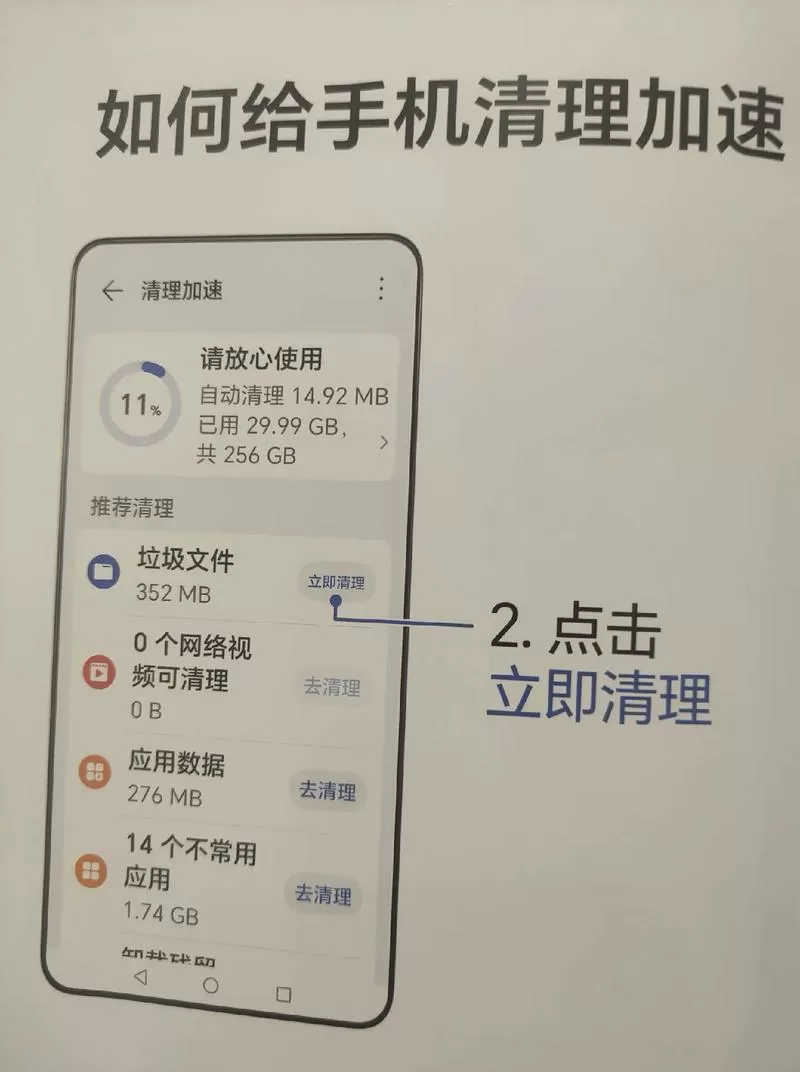 手机出现卡顿反应慢怎么办华为图标