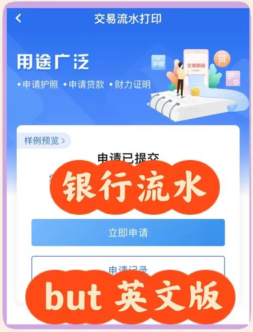 银行流水怎么弄英文版截图
