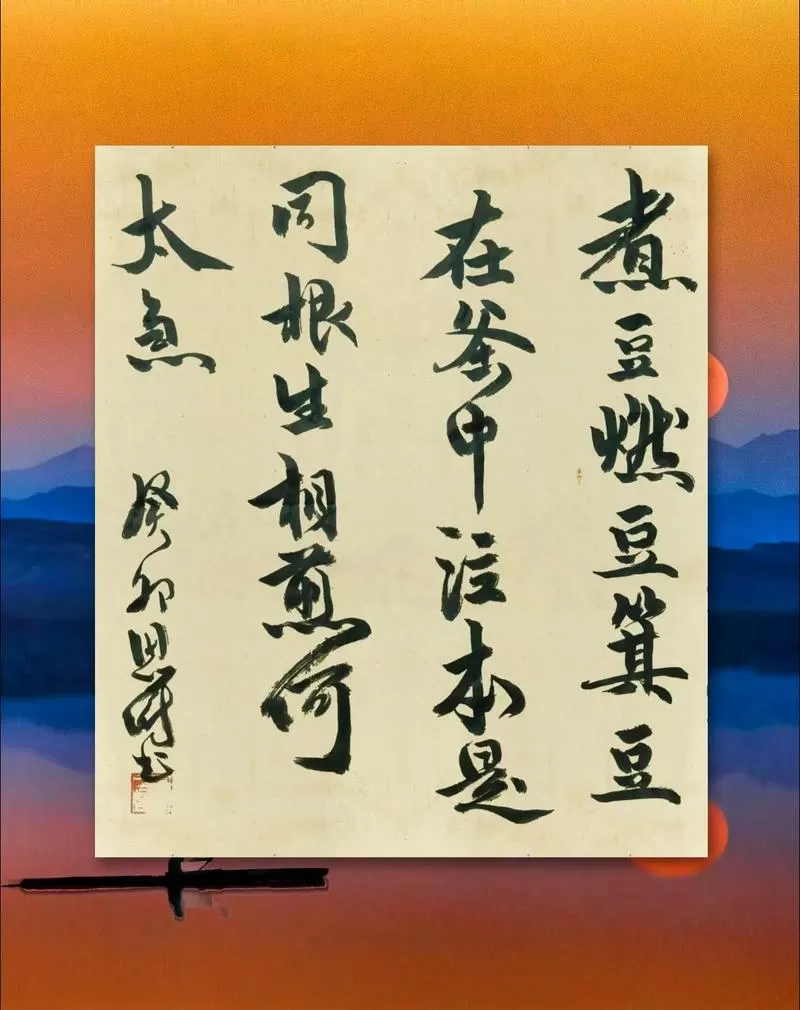 煮豆燃豆萁,豆在釜中泣图标