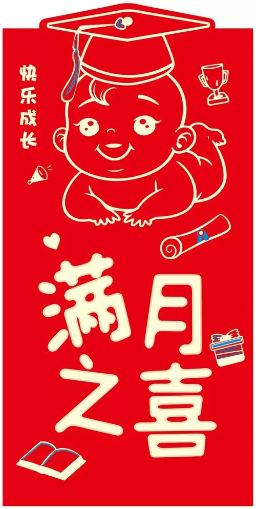 小宝宝满月红包祝福语图标